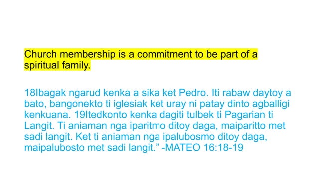 Church Membership matters ppt.pcccccccptx | PPTX