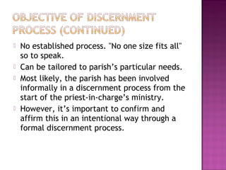 Church of good shepherd discernment process | PPT