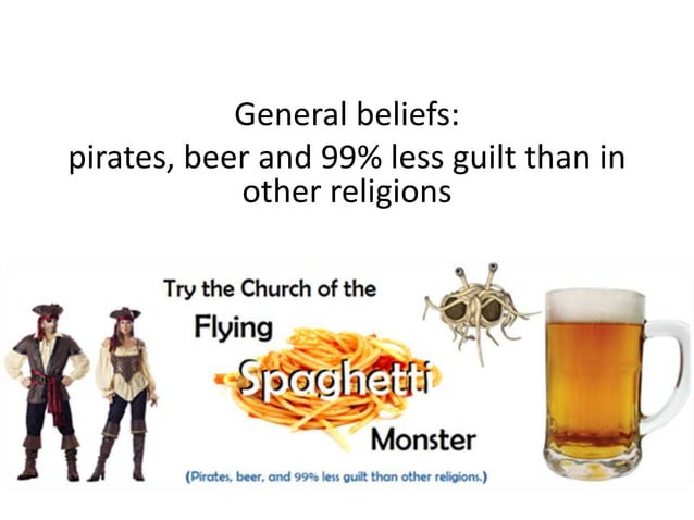 Church of the flying spaghetti monster pastafarianism | PPTX