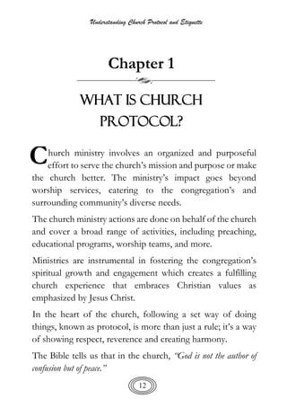 CHURCH PROTOCOL AND ETIQUETTE E-COPY By Amb Steve Mbugua | PDF