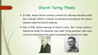 Church Turing Thesis | PPTX