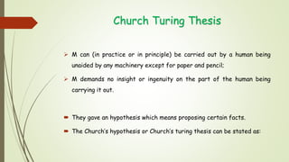 Church Turing Thesis | PPTX