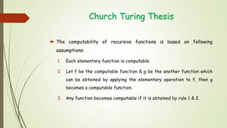 Church Turing Thesis | PPTX