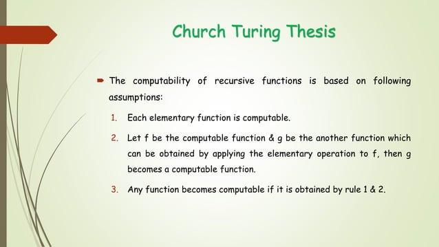 Church Turing Thesis | PPTX | Programming Languages | Computing