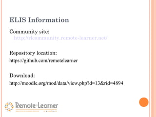 ELIS – Managing Enterprise Level Learning Programs with Moodle | PPT | Computer Software and ...