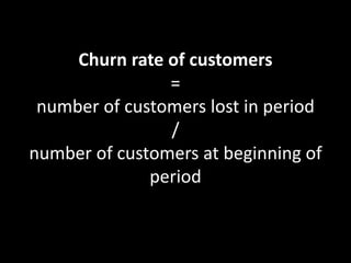 Churn - definition and calculations (SIMPLE EXPLANATION) | PPT