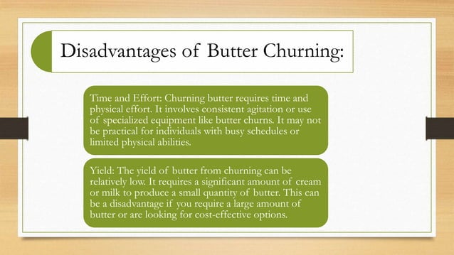Churning of Butter, Factors affecting . | PPT