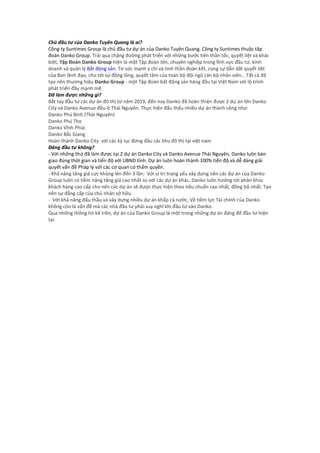 Chủ đầu tư của Danko Tuyên Quang là ai.docx