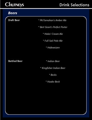 Chutneys.bellevue.menu