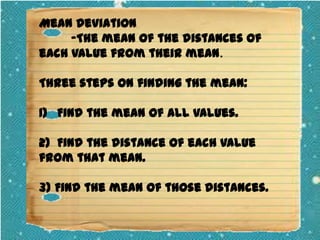 MEAN DEVIATION | PPTX