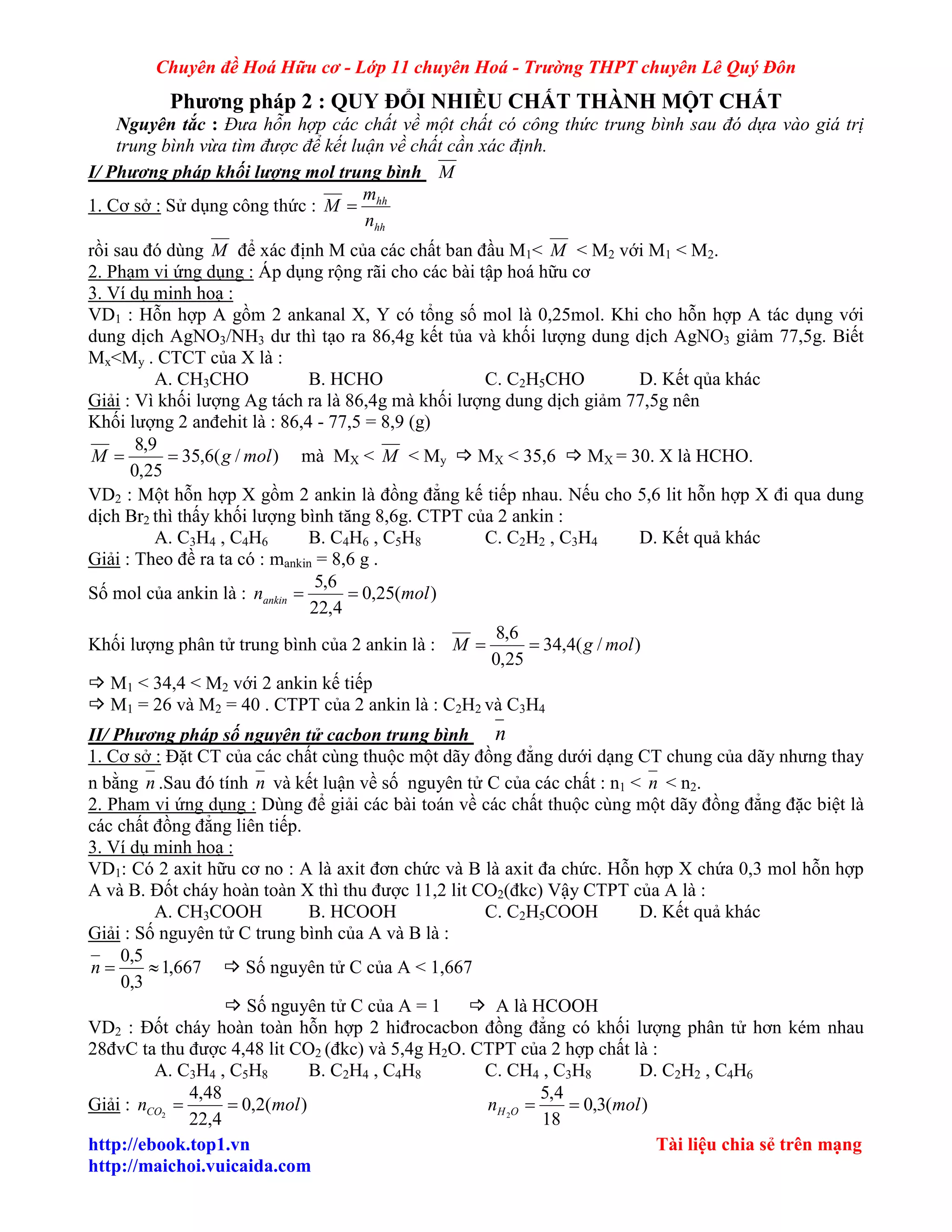 Chuyen de-hoa-huu-co-lop-11 chuyen-hoa | PDF