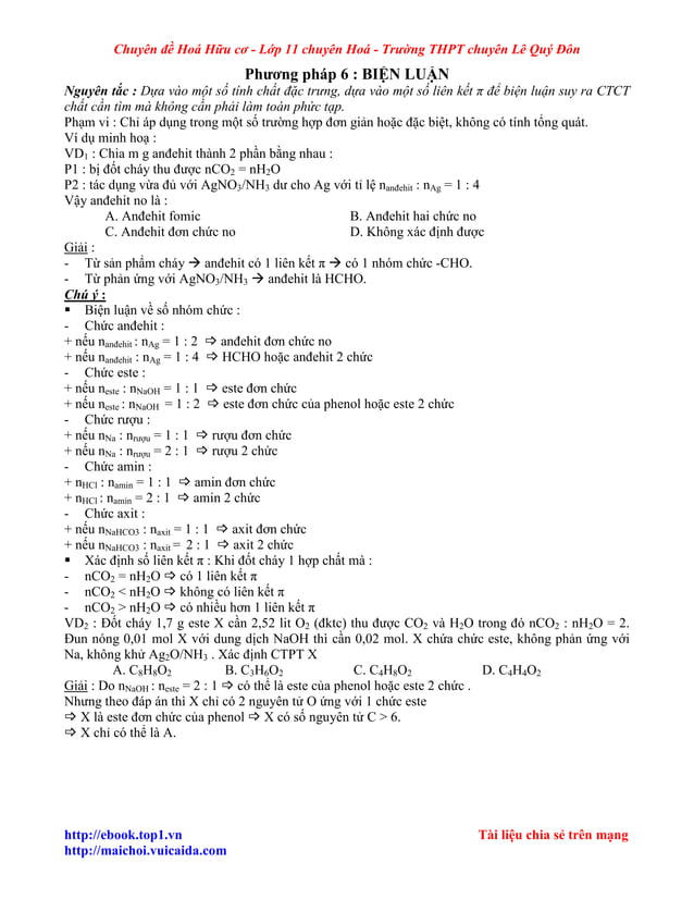 Chuyen de-hoa-huu-co-lop-11 chuyen-hoa | PDF