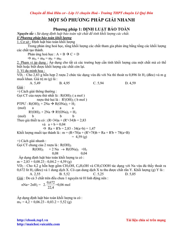 Chuyen de-hoa-huu-co-lop-11 chuyen-hoa | PDF