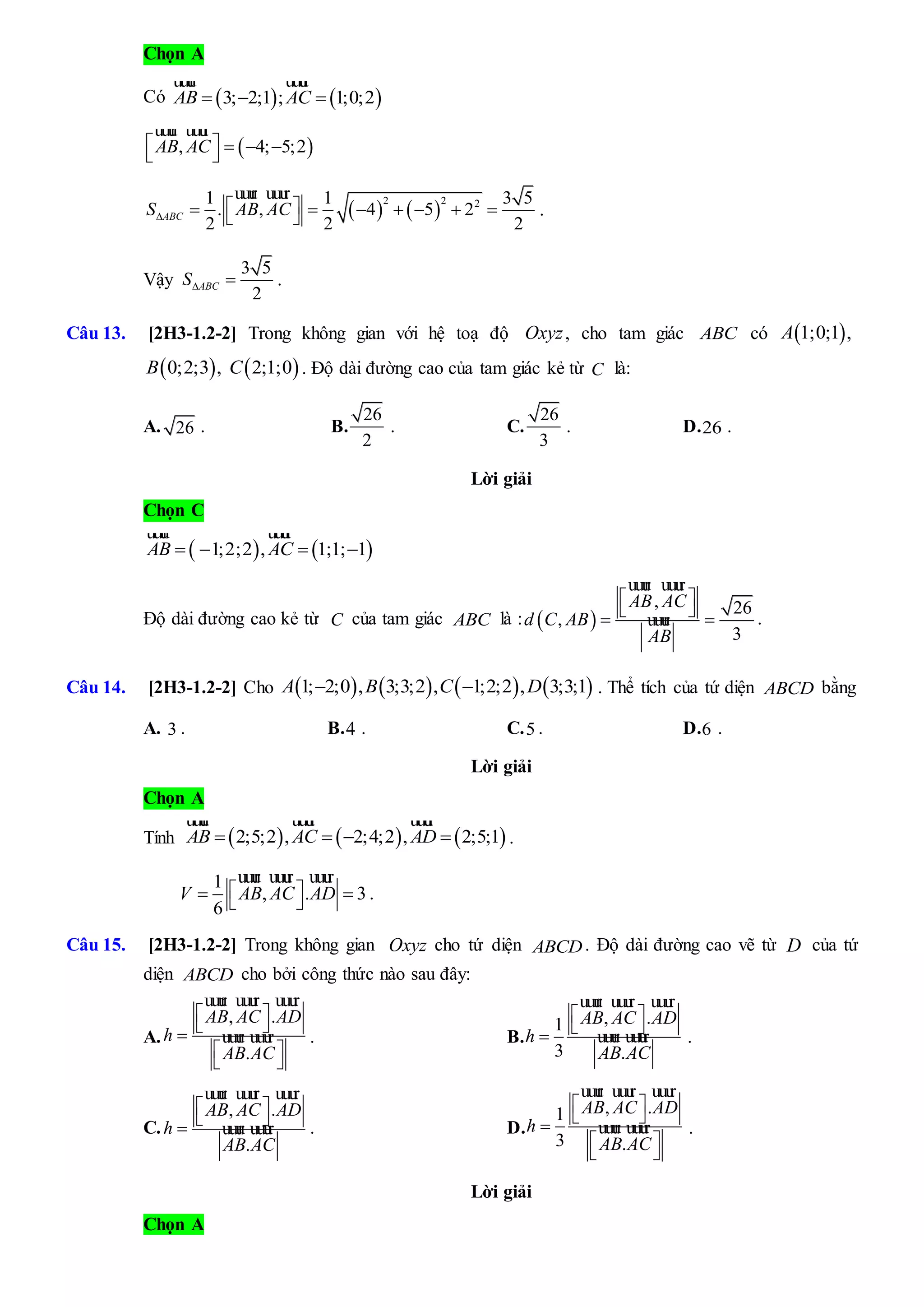 Chuyên Đề Phương Pháp Tọa Độ Trong Không Gian Oxyz Tự Luận Và Trắc Nghiệm | DOCX