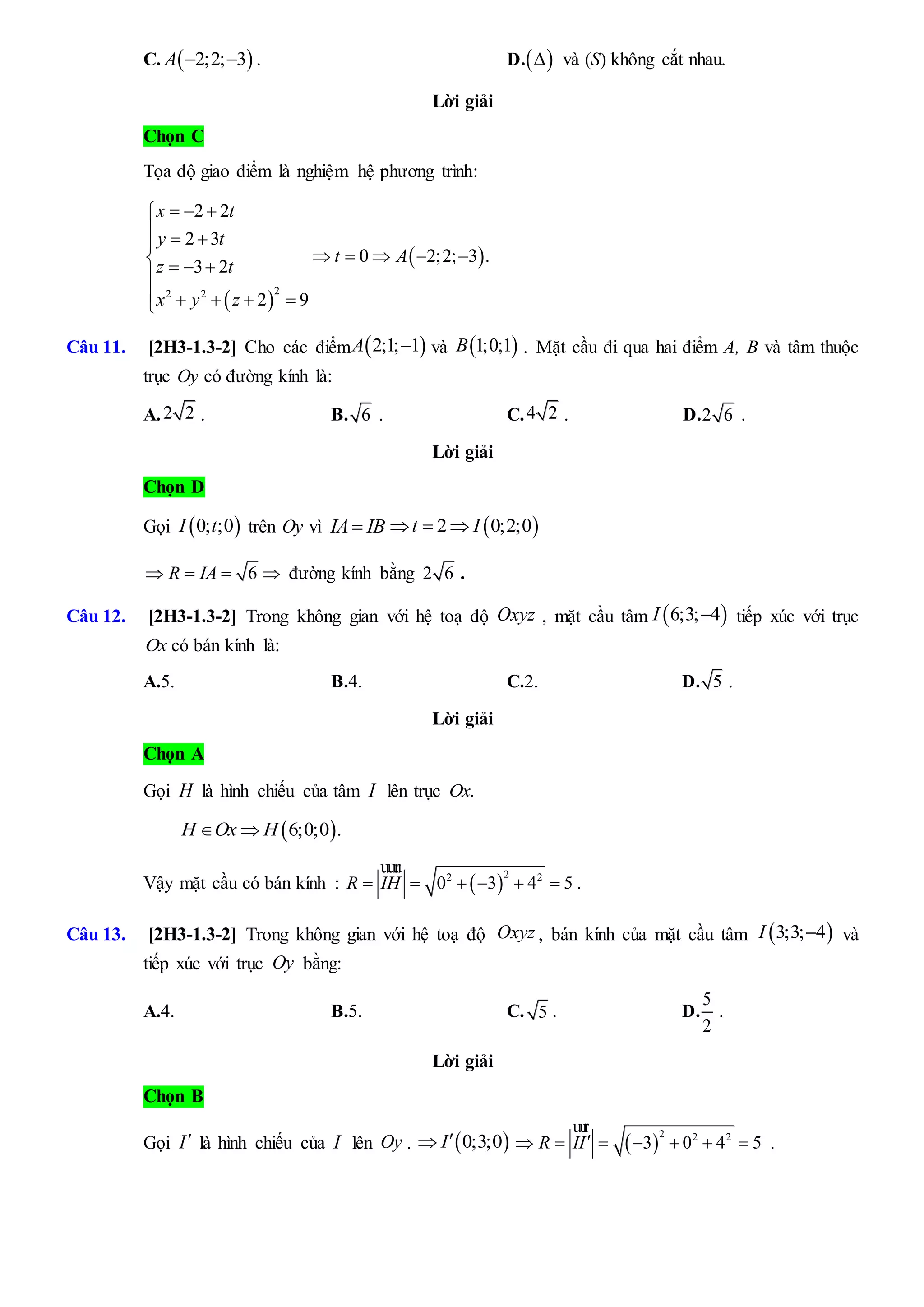 Chuyên Đề Phương Pháp Tọa Độ Trong Không Gian Oxyz Tự Luận Và Trắc Nghiệm | DOCX