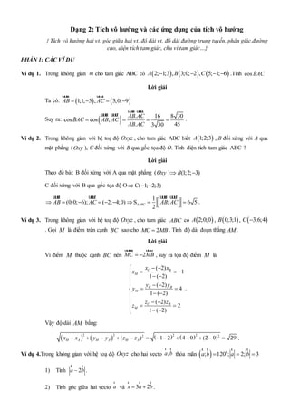 Chuyên Đề Phương Pháp Tọa Độ Trong Không Gian Oxyz Tự Luận Và Trắc Nghiệm | DOCX