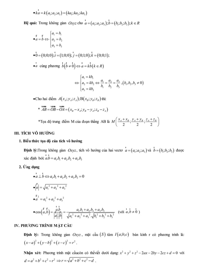Chuyên Đề Phương Pháp Tọa Độ Trong Không Gian Oxyz Tự Luận Và Trắc Nghiệm | DOCX