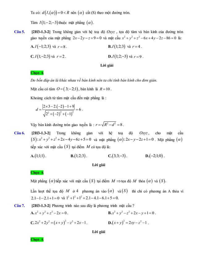 Chuyên Đề Phương Pháp Tọa Độ Trong Không Gian Oxyz Tự Luận Và Trắc Nghiệm | DOCX