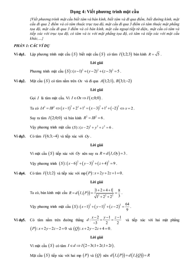 Chuyên Đề Phương Pháp Tọa Độ Trong Không Gian Oxyz Tự Luận Và Trắc Nghiệm | DOCX