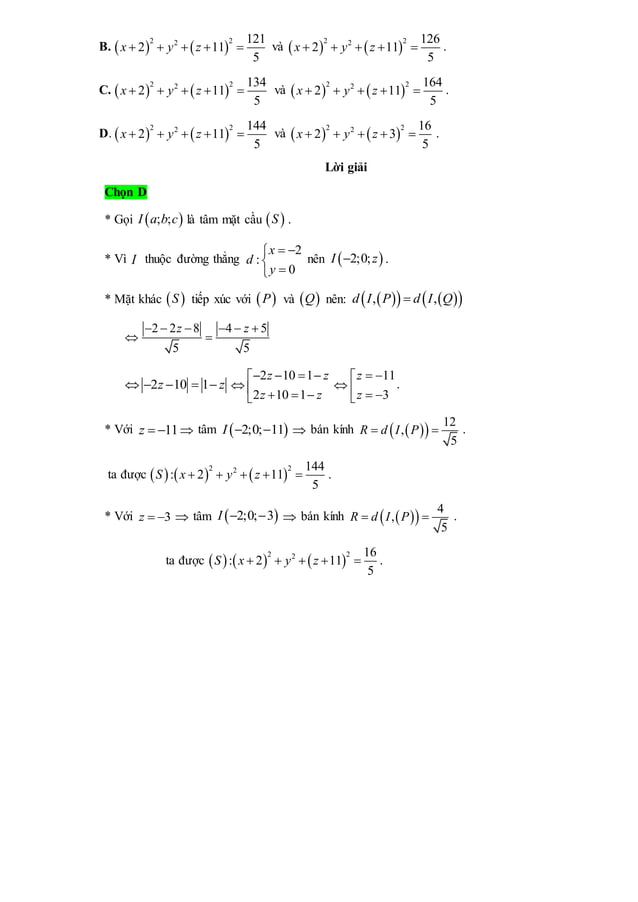 Chuyên Đề Phương Pháp Tọa Độ Trong Không Gian Oxyz Tự Luận Và Trắc Nghiệm | DOCX