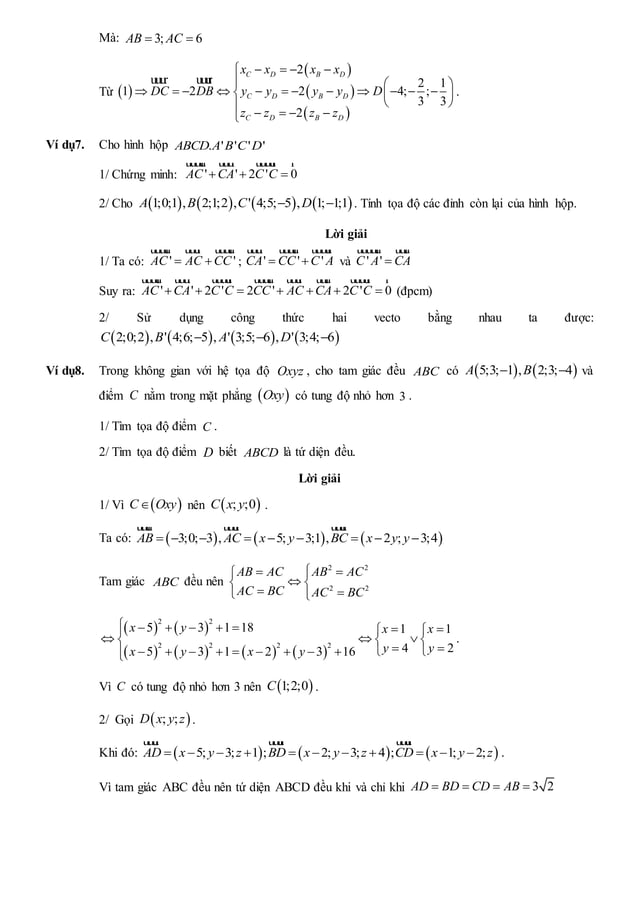 Chuyên Đề Phương Pháp Tọa Độ Trong Không Gian Oxyz Tự Luận Và Trắc Nghiệm | DOCX