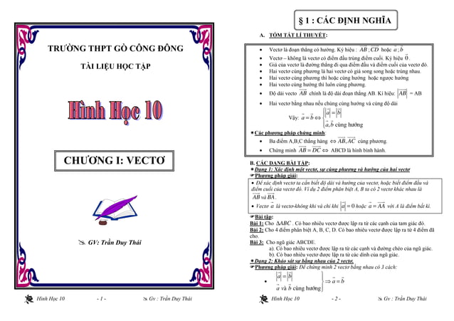 Chuyen de-vecto | PDF