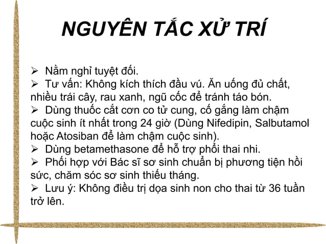 CHUYỂN DẠ SINH NON | PDF