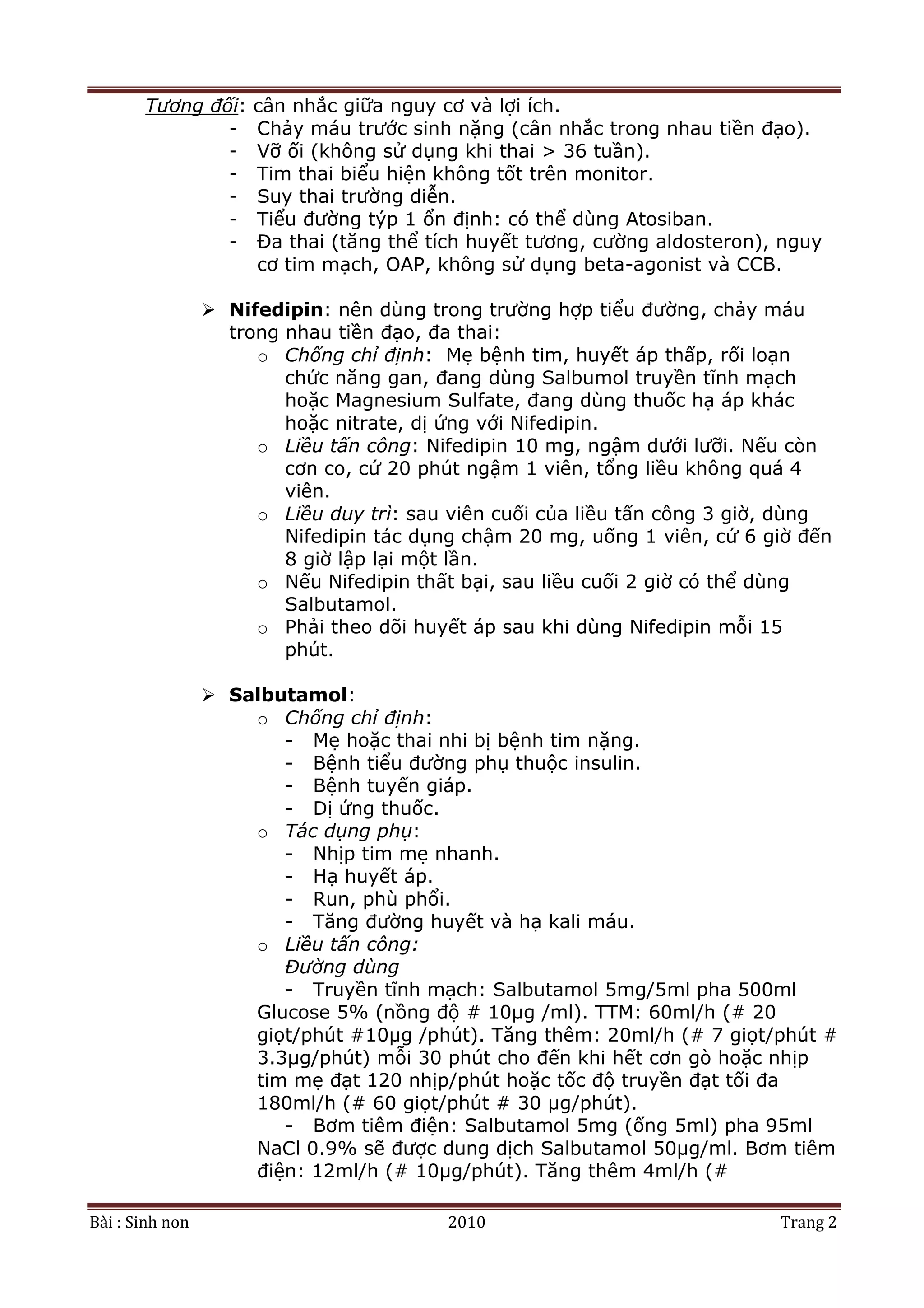 CHUYỂN DẠ SINH NON | PDF