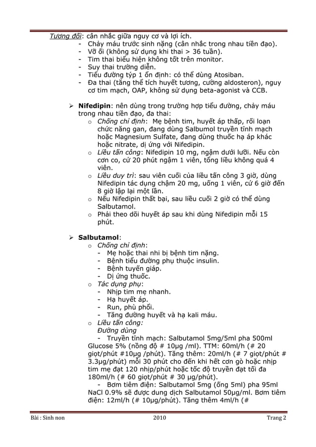 CHUYỂN DẠ SINH NON | PDF