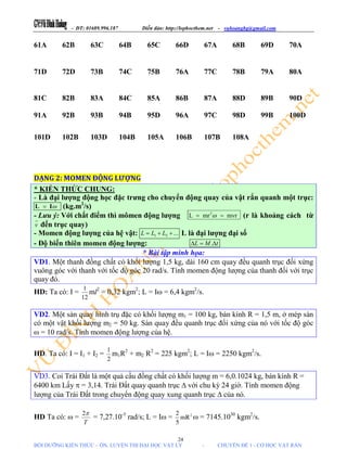 Chuyen de 1 co hoc vat ran | PDF