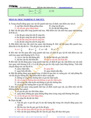 Chuyen de 1 co hoc vat ran | PDF