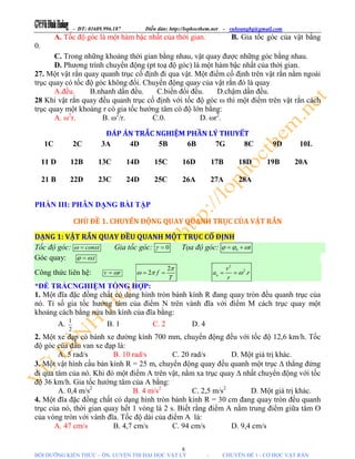 Chuyen de 1 co hoc vat ran | PDF