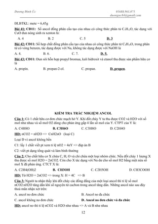 Chuyen de ancol chi tiet | PDF