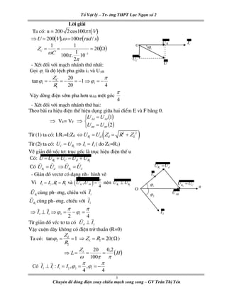 Chuyên đề điện xoay chiều mạch song song | PDF