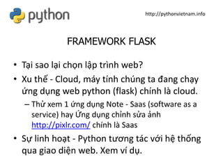 Chuyen de flask -- pythonvietnam.info | PPT