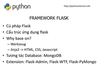 Chuyen de flask -- pythonvietnam.info | PPT