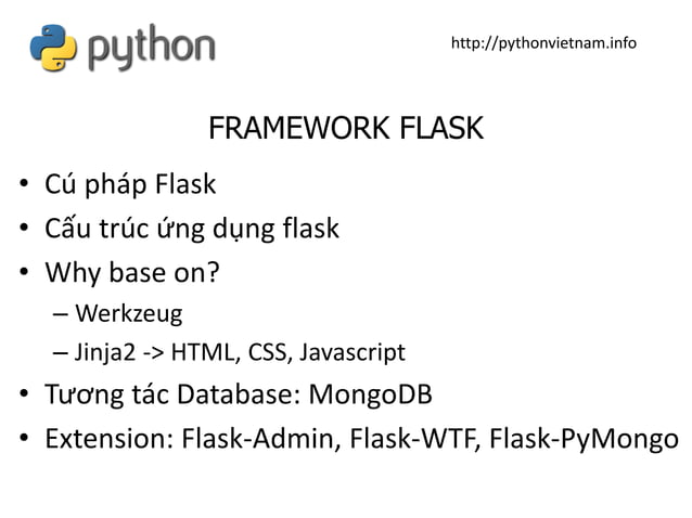 Chuyen de flask -- pythonvietnam.info | PPT