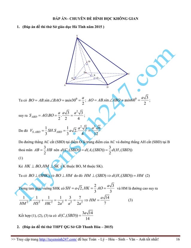Chuyen de hinh hoc khong gian | PDF
