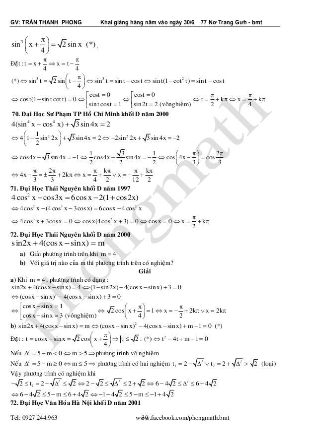 Chuyen de luong giac