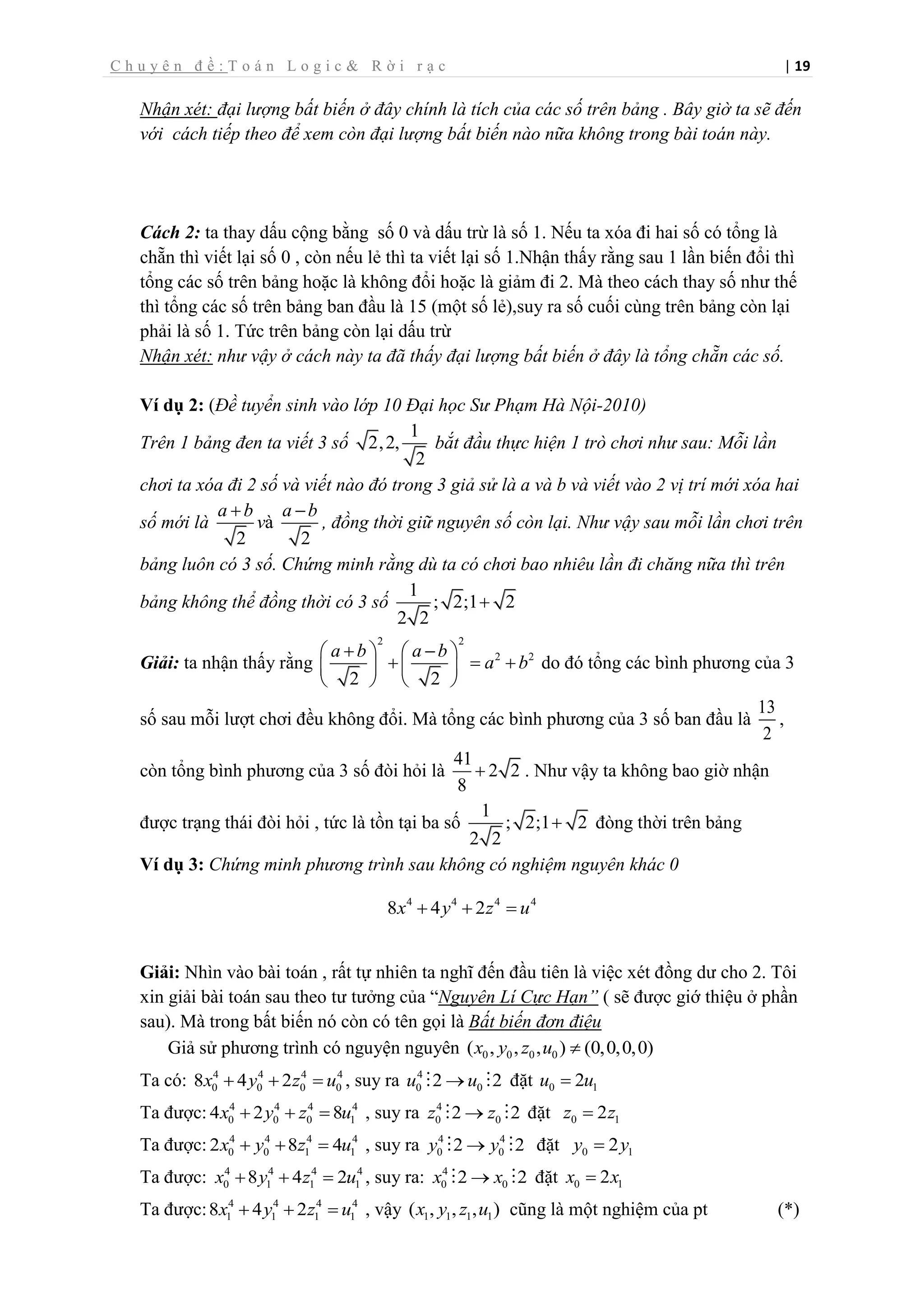 Chuyen de toan logic roi rac li thuyet to hop | PDF