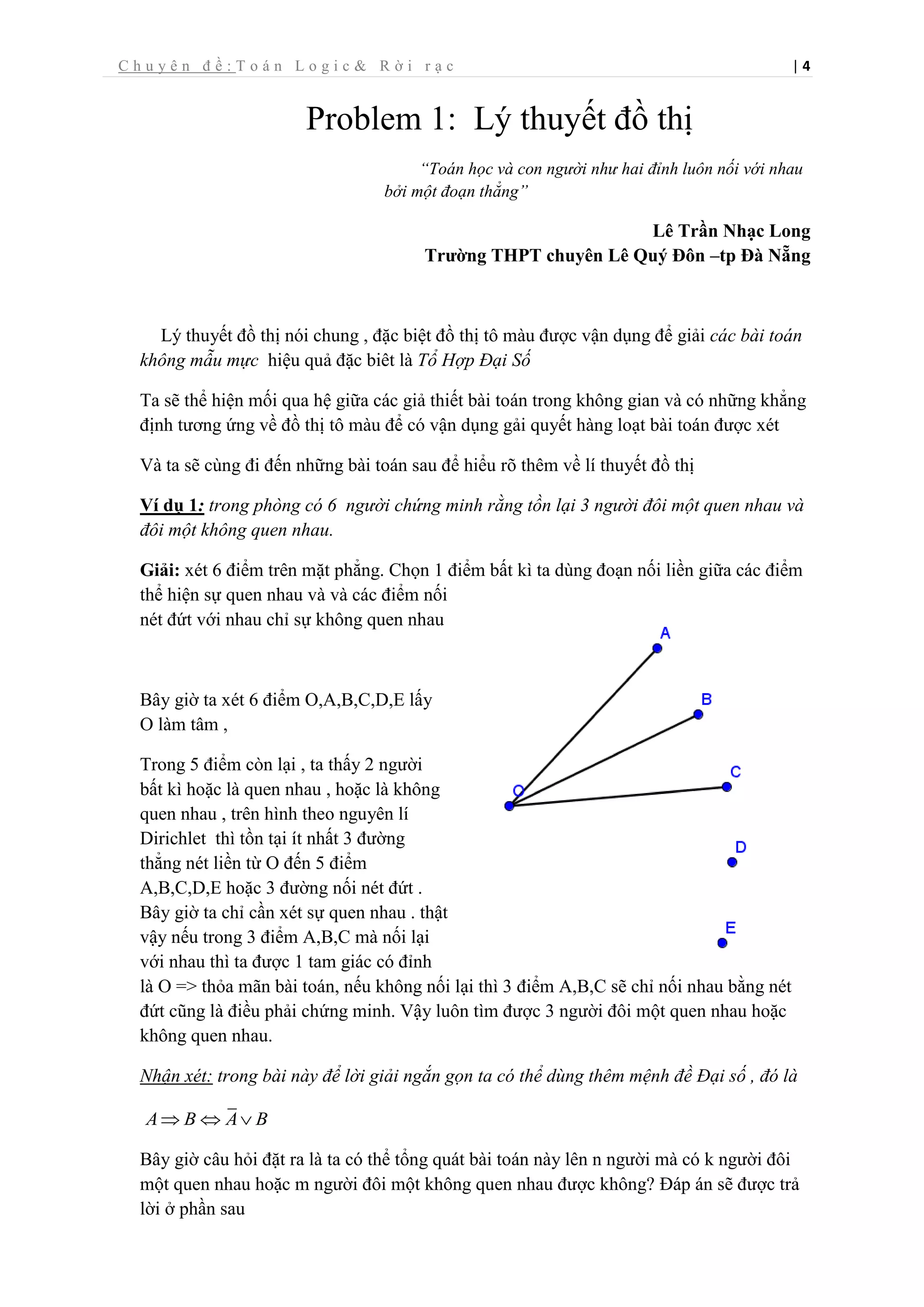 Chuyen de toan logic roi rac li thuyet to hop | PDF