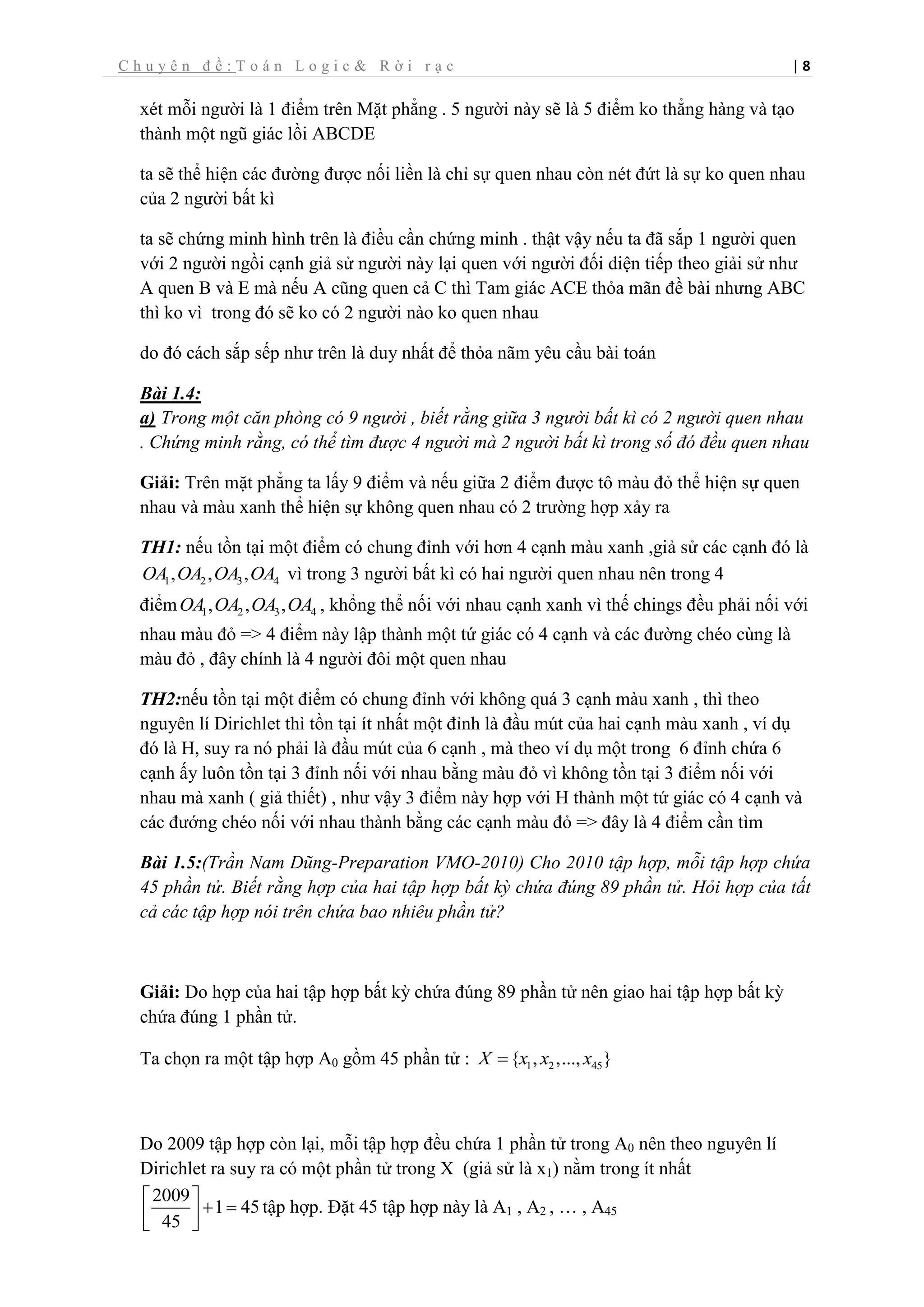 Chuyen de toan logic roi rac li thuyet to hop | PDF