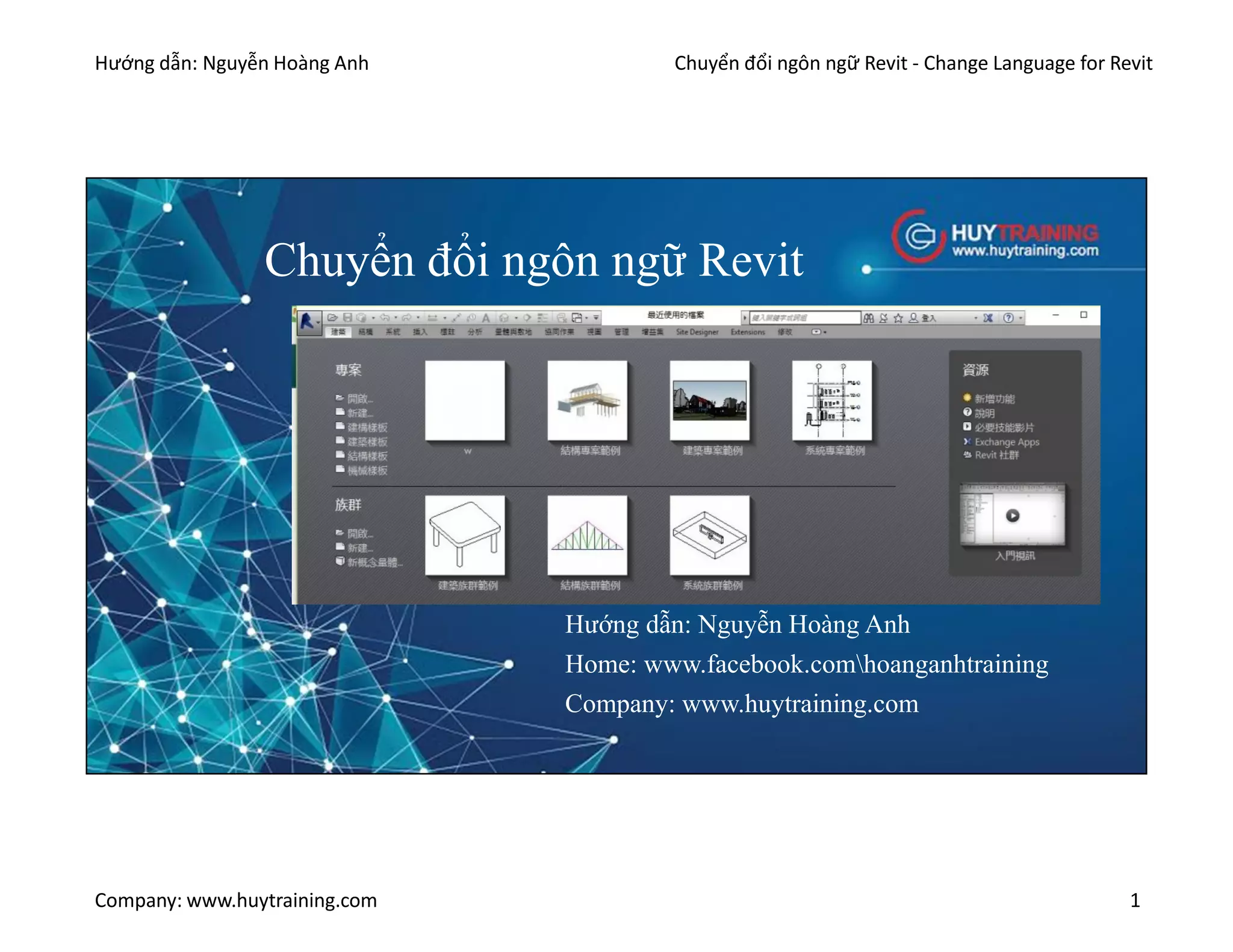 Thay đổi ngôn ngữ Revit - Change Language for Revit | PDF