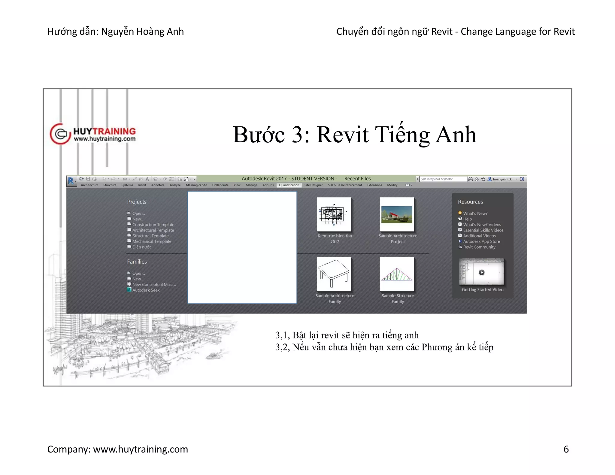 Thay đổi ngôn ngữ Revit - Change Language for Revit | PDF