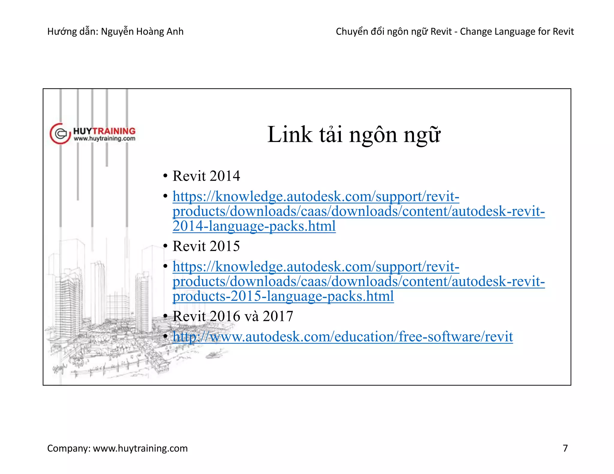 Thay đổi ngôn ngữ Revit - Change Language for Revit | PDF
