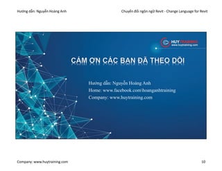 Thay đổi ngôn ngữ Revit - Change Language for Revit | PDF