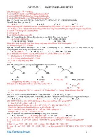 Chuyên đề 1 bài tập đại cương hóa học hữu cơ | DOC
