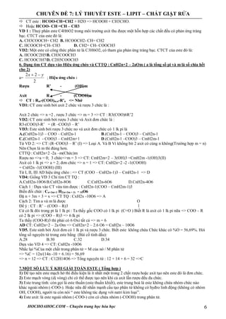 Chuyên đề 7 lý thuyết este lipit - chất giặt rửa. | PDF