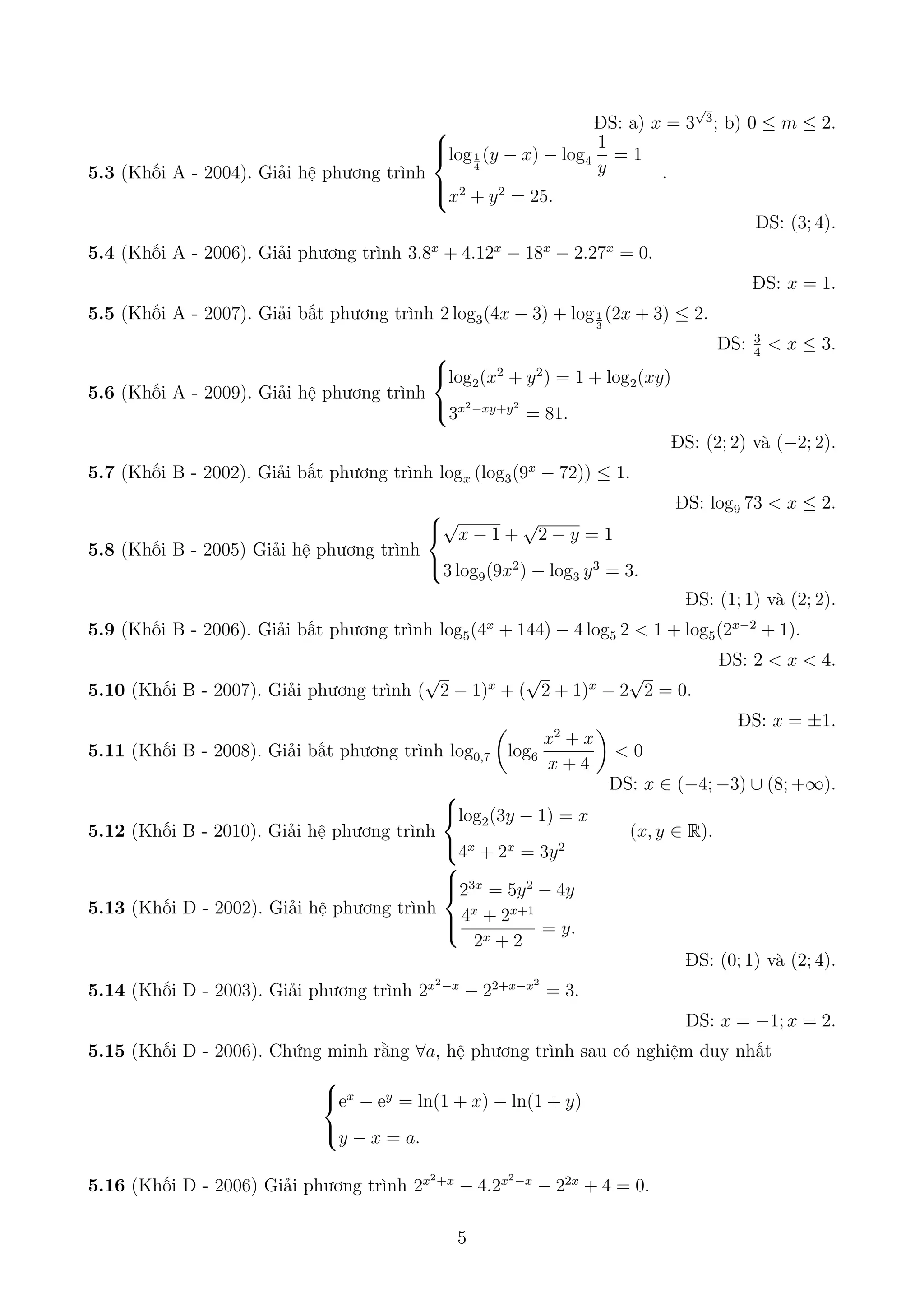 Chuyên đề bai tap mu va logarit | PDF