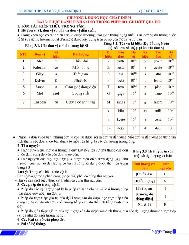 CHUYÊN ĐỀ BÀI TẬP VẬT LÝ 10 CẢ NĂM CHƯƠNG TRÌNH MỚI - KẾT NỐI TRI THỨC - NĂM HỌC 2023-2024 (CÓ ...